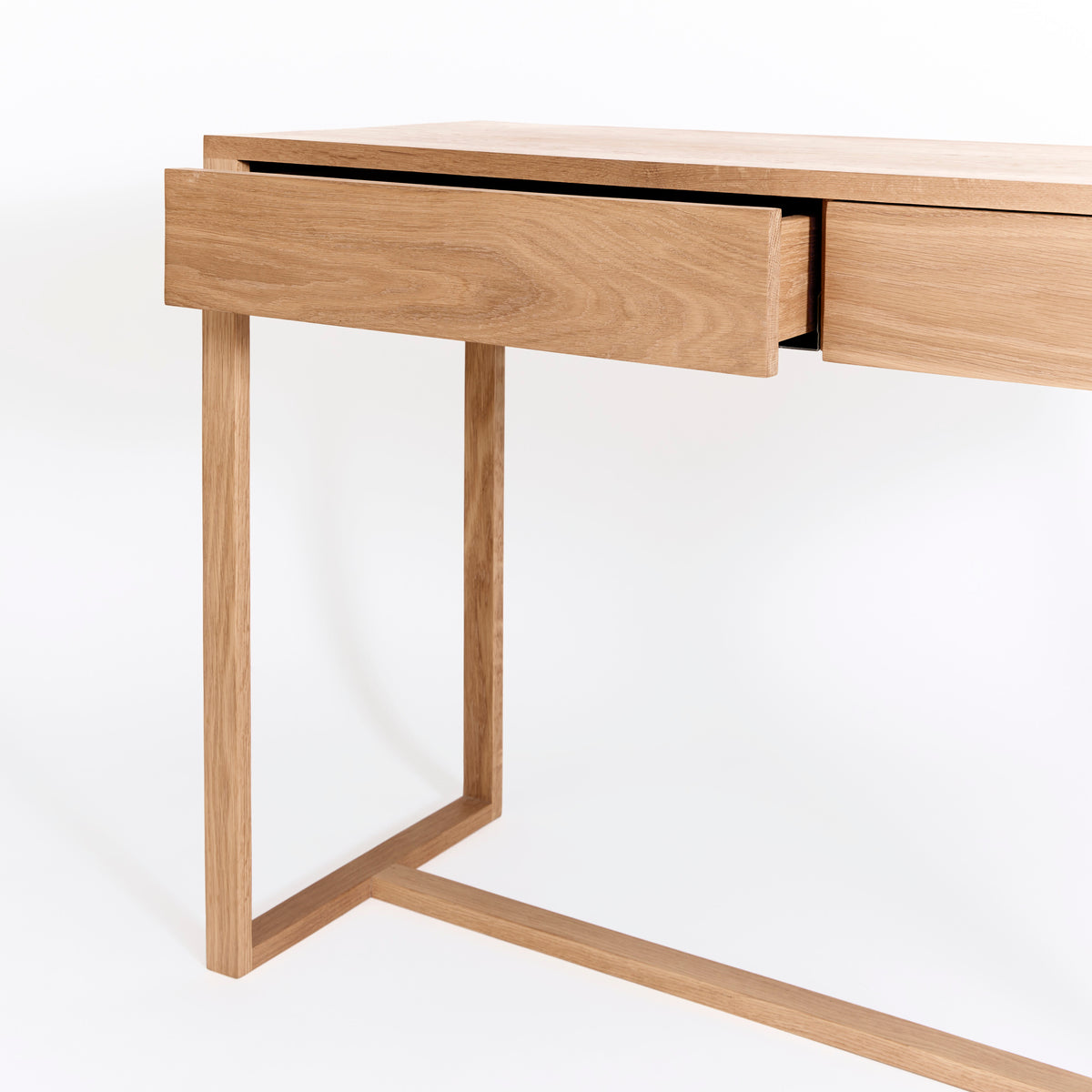 Solid Oak Hallway Console Table | Modern Geometric Design – ARK Workshop
